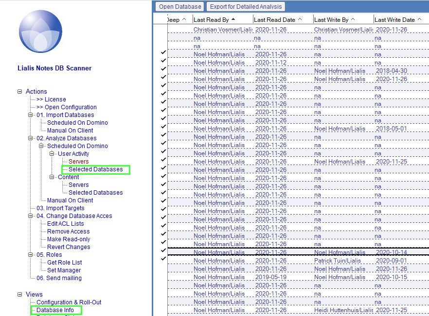 Domino Server Application Scan & Analysis tool