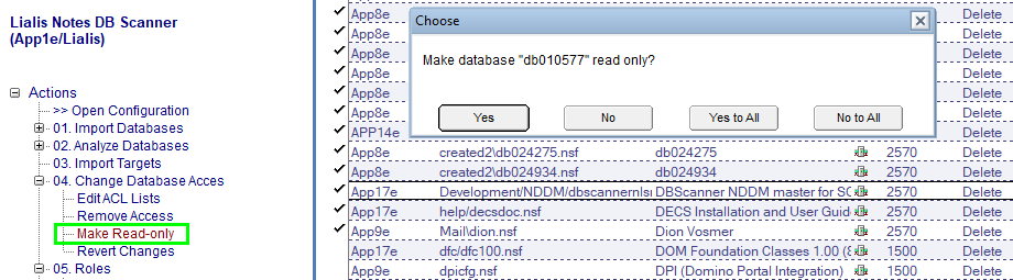 Domino Server Application Scan & Analysis tool