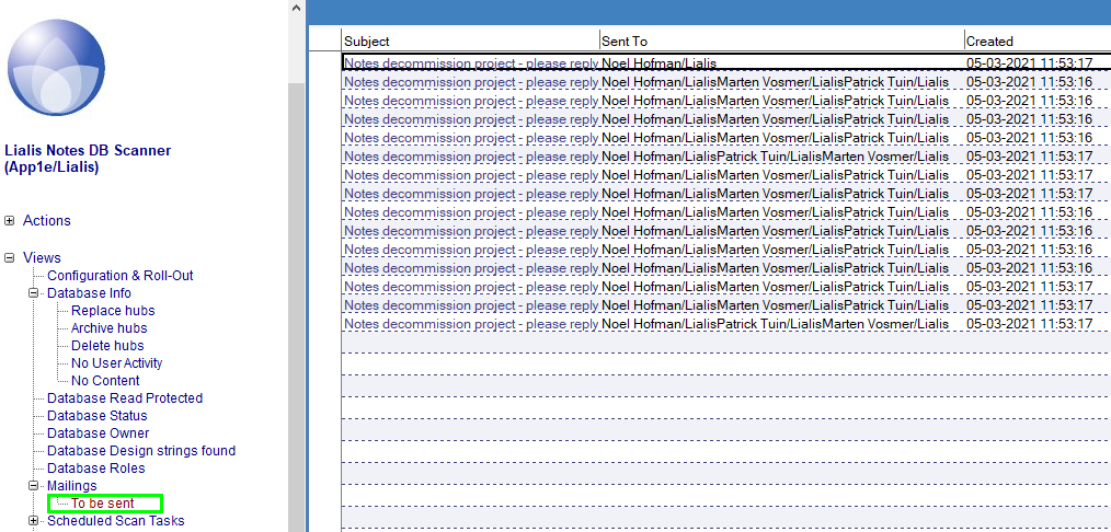 Domino Server Application Scan & Analysis tool