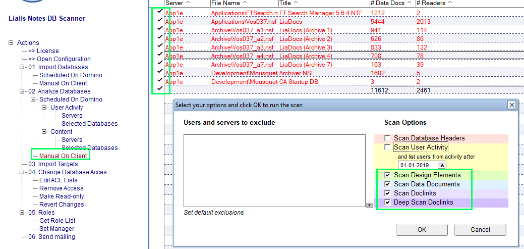 Domino Server Application Scan & Analysis tool