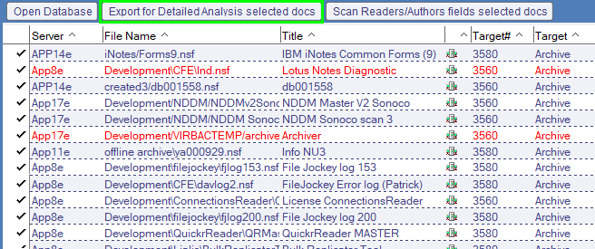 Domino Server Application Scan & Analysis tool