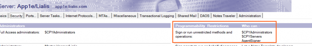 Technical Manual Domino Server Application Scan & Analysis tool