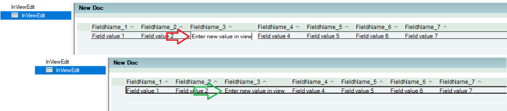 Lotus Domino script snippet Editable Column
