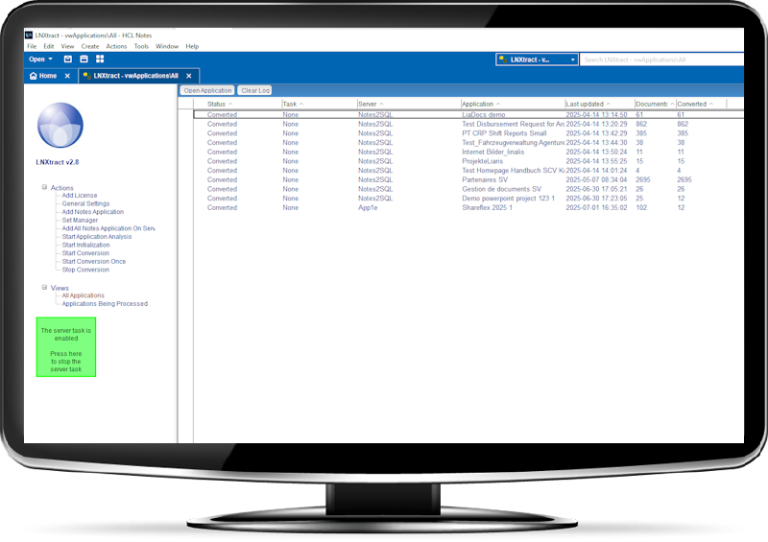 Lotus Notes Databases to SQL conversion software